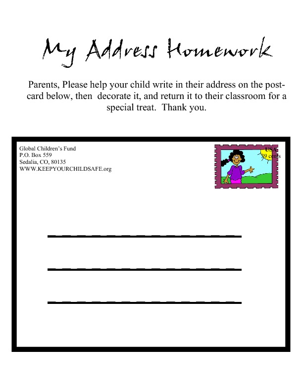 learning your address homework-thumbnail - Keep Your Child Safe.org